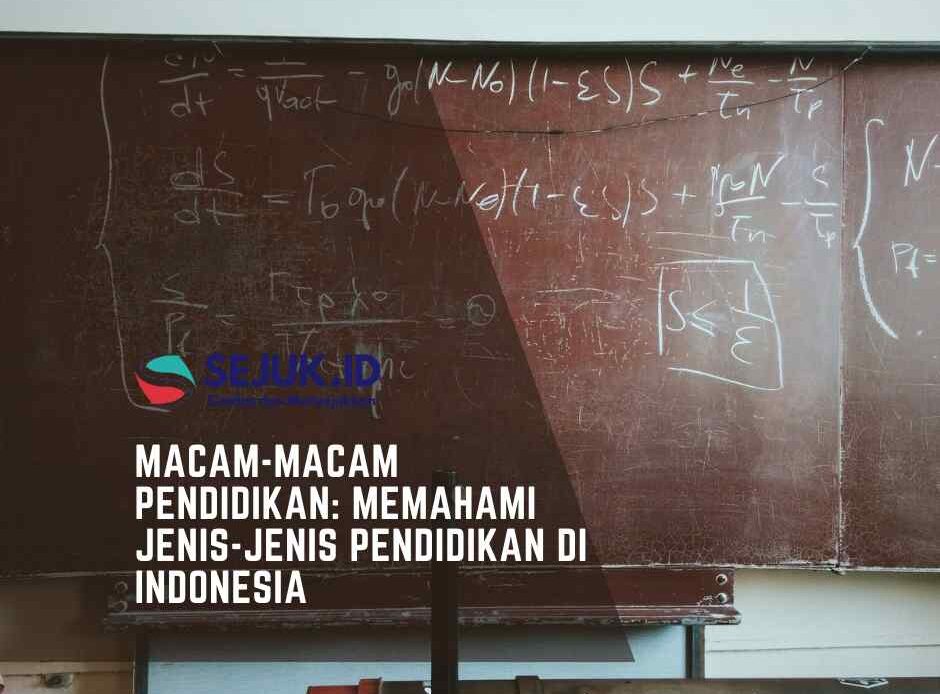Macam-Macam Pendidikan: Memahami Jenis-Jenis Pendidikan di Indonesia ...